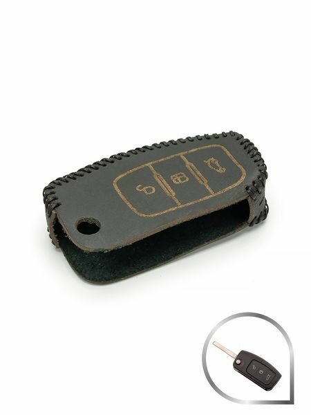 Чехол для штатного ключа 548 FORD FOCUS, Fiesta, Mondeo (выкидной) Разм. 35х70мм