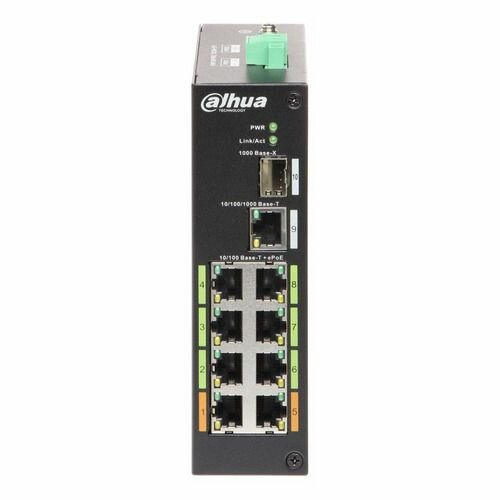 Коммутатор Dahua DH-LR2110-8ET-120, неуправляемый