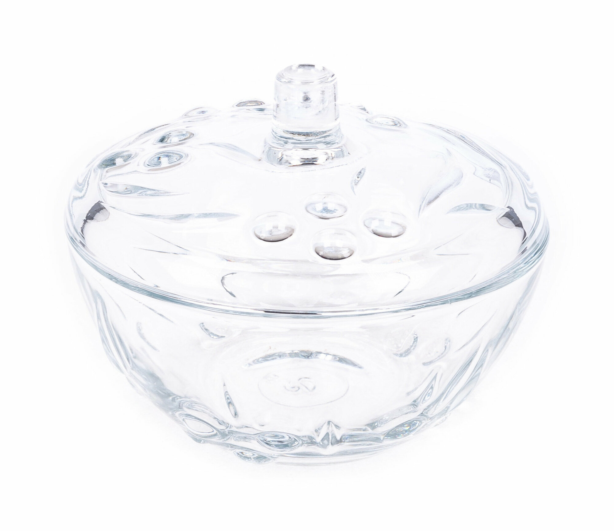 Сахарница с крышкой Pasabahce / Пашабахче PERLA 97236В стекло, прозрачный 0.5л, 140х140х112мм / аксессуары для кухни