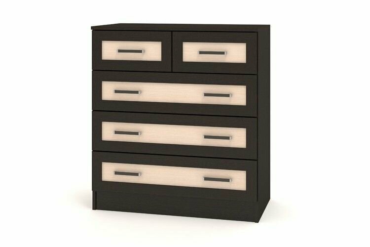 Комод Арлен 7 венге цаво, дуб молочный, рамка квадро