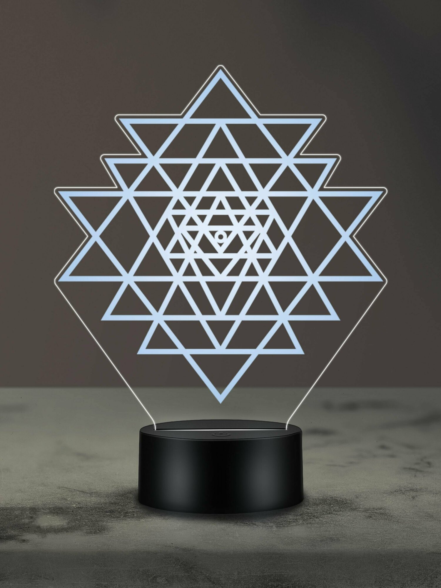 Ночник Шри Янтра, ночная лампа, 3Д светильник, тантра, йога, медитация, космогенез