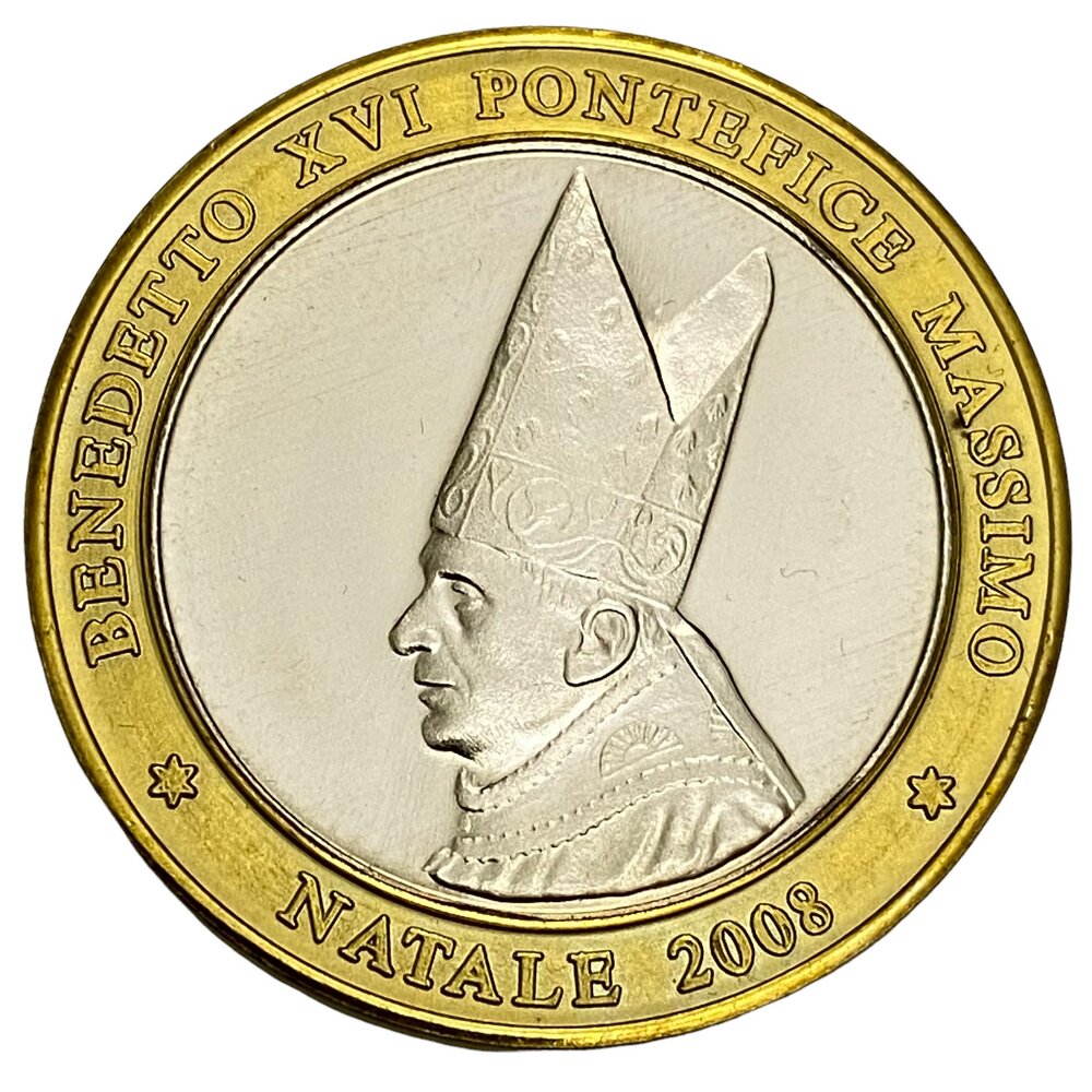 Ватикан, настольная медаль "Папа Бенедикт XVI. Рождество" 2008 г.