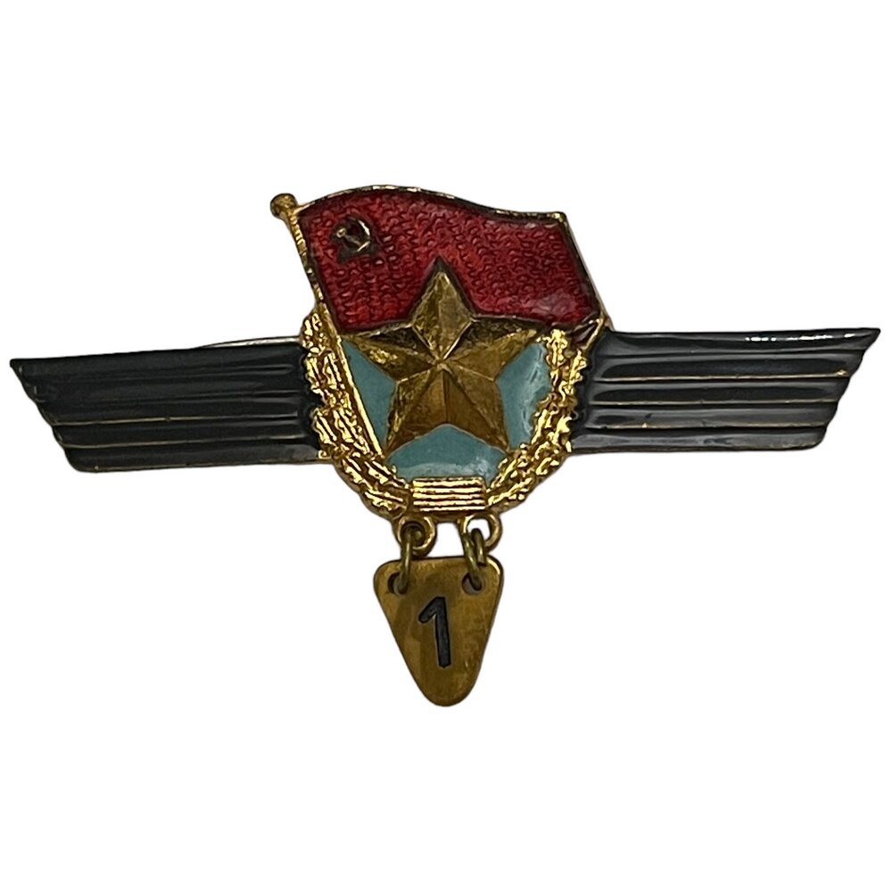 Знак "За сверхсрочную службу в сухопутных войсках" (1,2) СССР 1961-1970 гг. (тяжелый 2)
