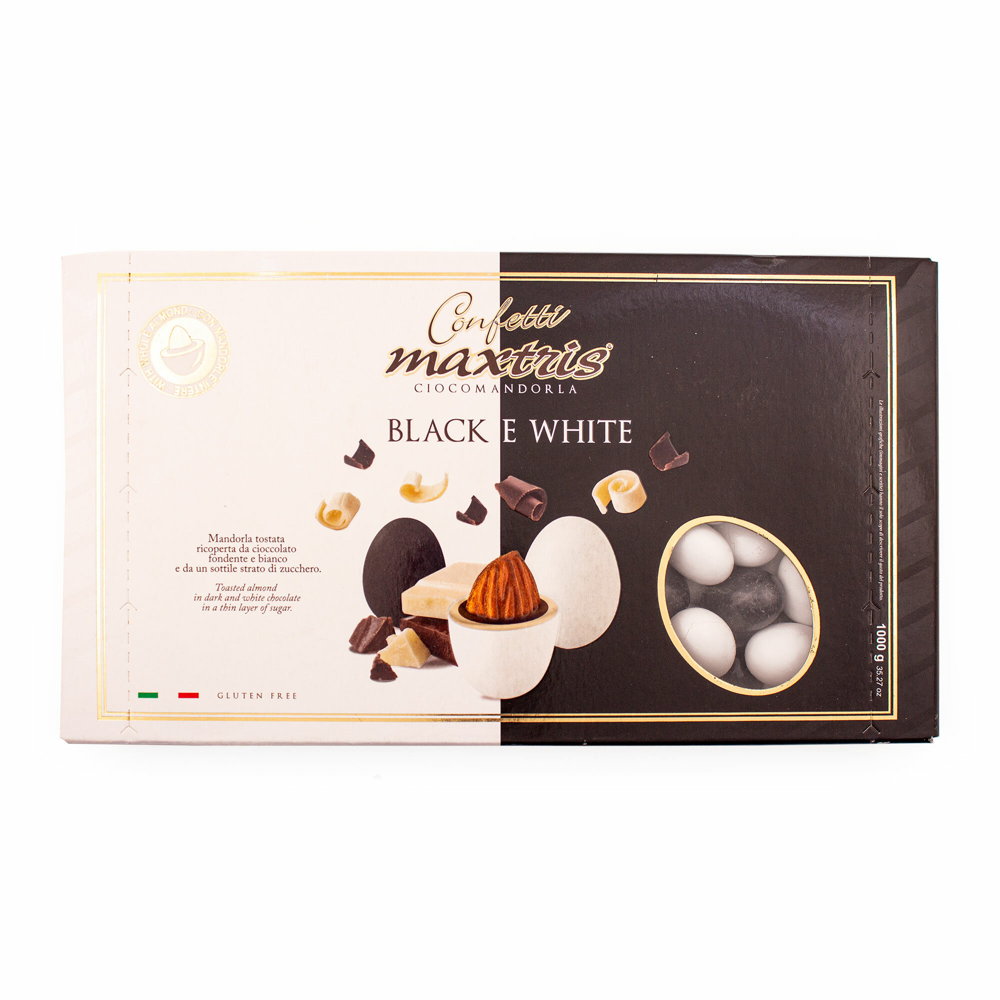 Миндаль в белом и темном шоколаде черно-белое, MAXTRIS, 1 кг
