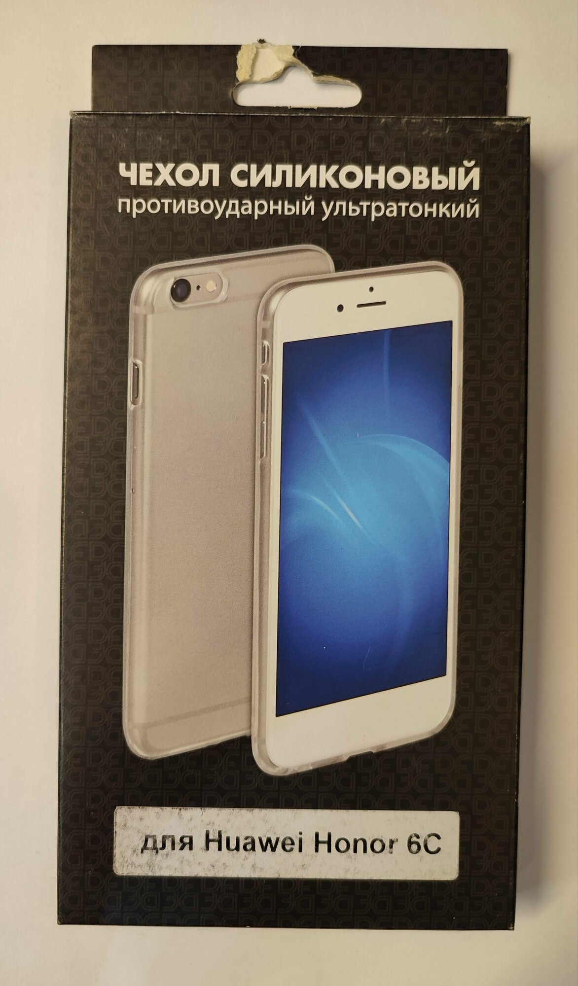 Чехол силиконовый противоударный прозрачный для Huawei Honor 6c