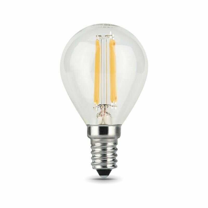 Лампа LED FILAMENT Е14 Шар 220v 7Вт 2700К D45*45мм Прозрачная колба 550Лм