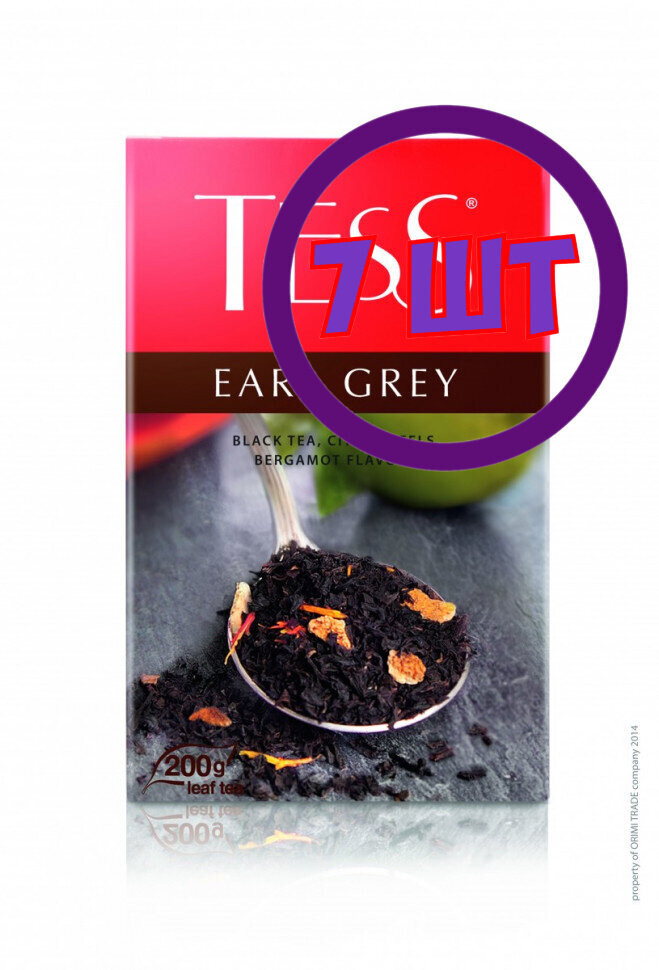 Чай черный листовой Tess Earl Grey (Тесс Эрл Грей), 200 г (комплект 7 шт.) 6013492
