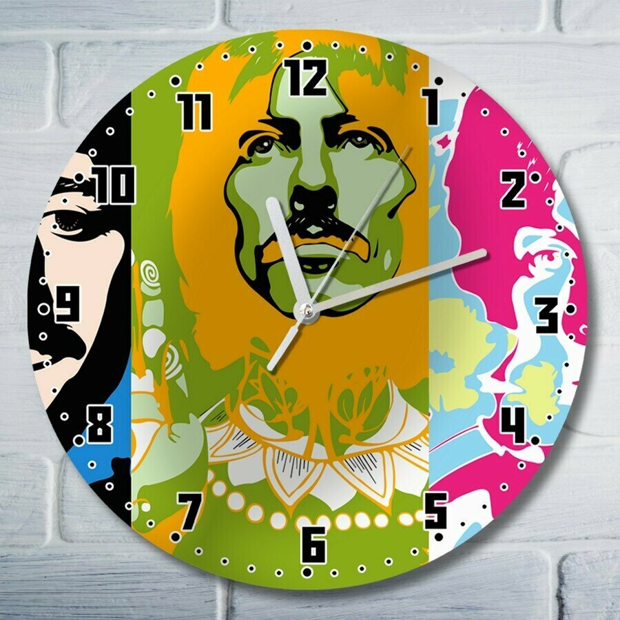 Настенные часы УФ с рисунком музыка The Beatles - 3712