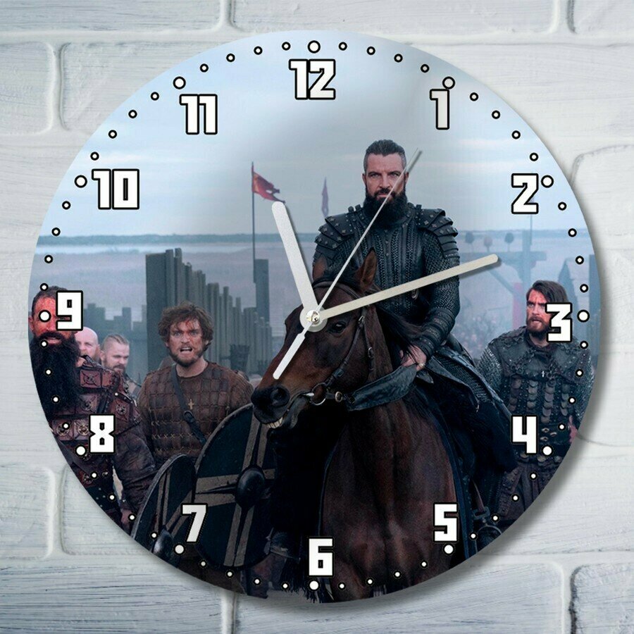 Настенные часы УФ с рисунком сериалы Vikings Valhalla - 3980