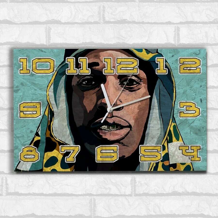 Настенные бесшумные часы ОСП, музыка Asap rocky - 4868