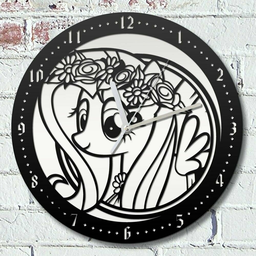 Настенные деревянные бесшумные часы май литл пони - 2263