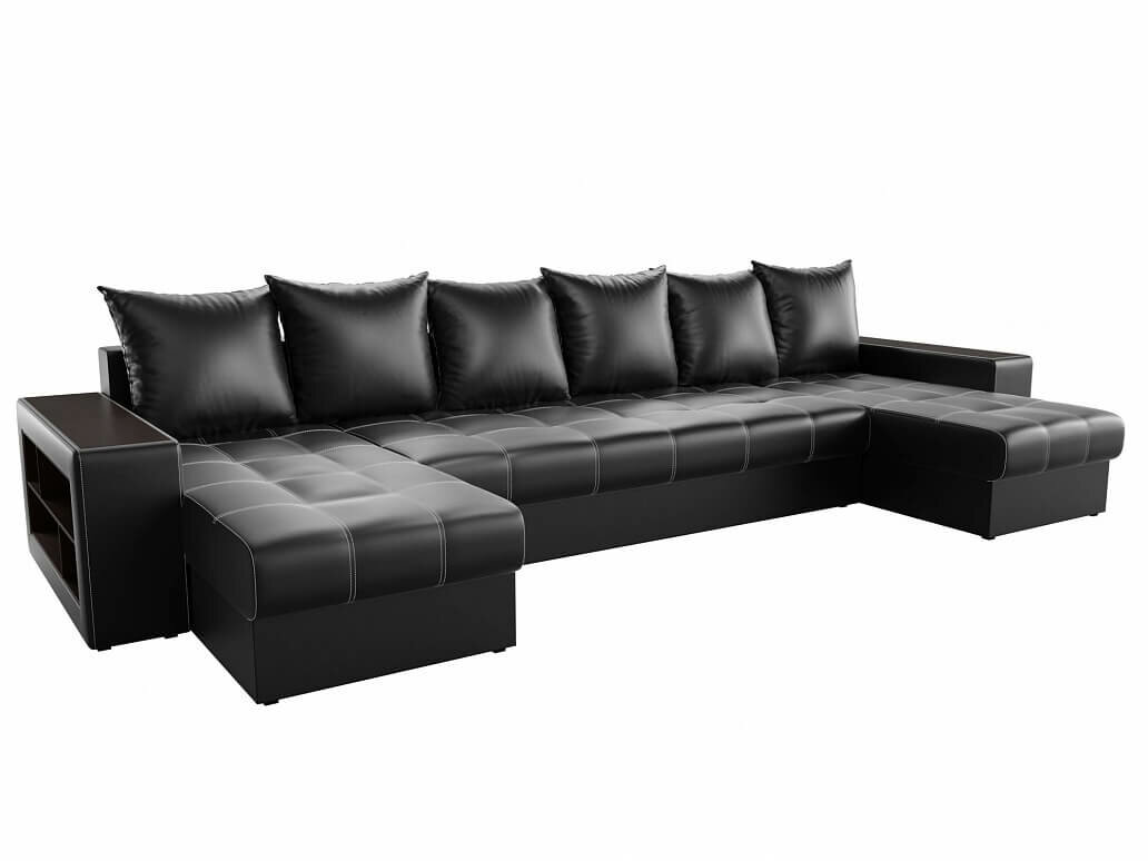 Artum П-образный диван Дубай Экокожа Черный