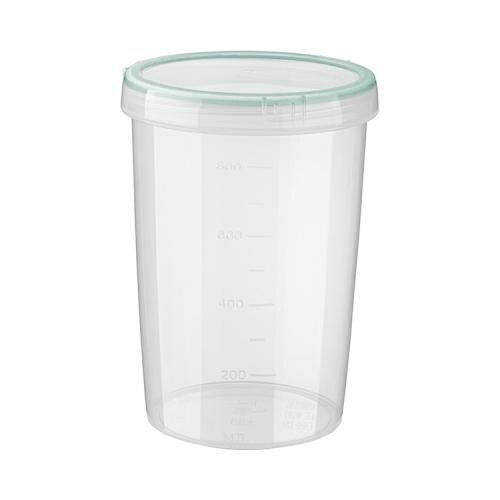 Контейнер для хранения продуктов "Винтаж" с крышкой, полипроп,1л, диаметр 10,7, высота 15см, прозр.