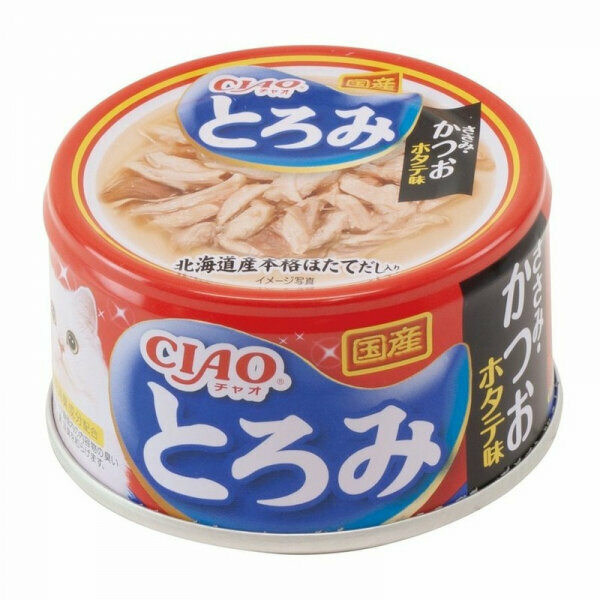 Inaba CiAo Консервы для кошек с Куриным филе, Тунцом кацуо и Гребешком в сливочном бульоне 80 гр x 6 шт.