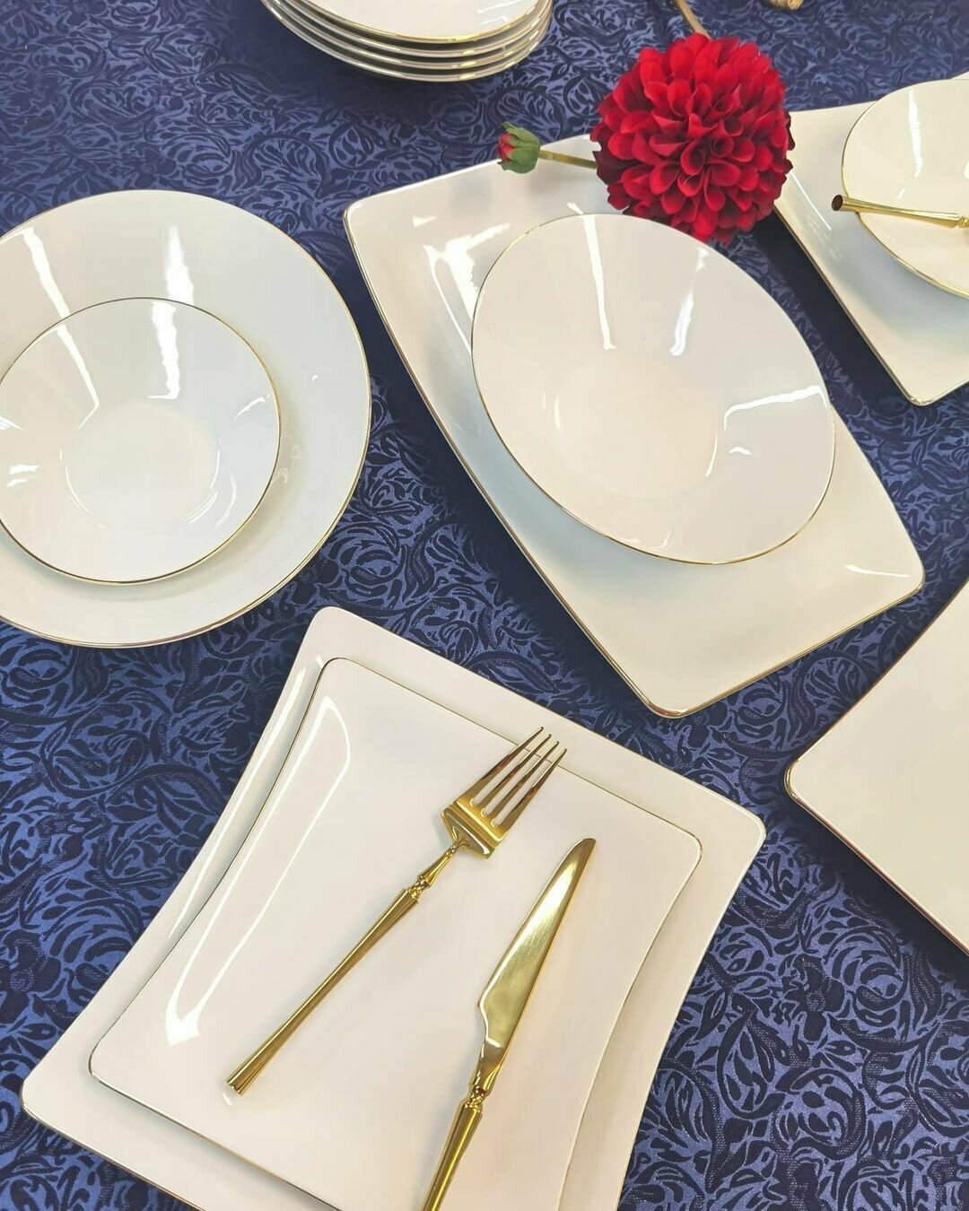 Сервиз фарфоровый столовый обеденный Vinci Gold Casimir на 6 персон 30 предметов Иран