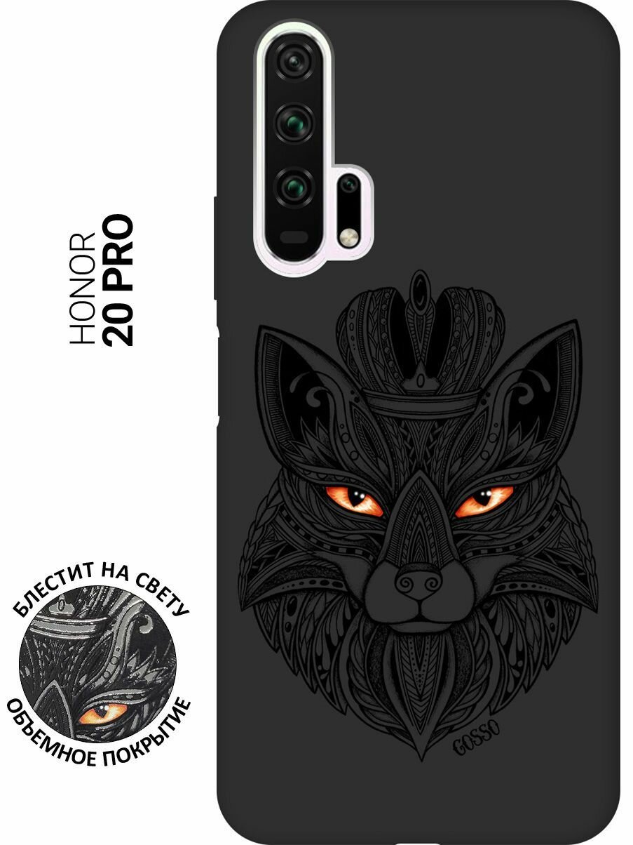 Ультратонкая защитная накладка Soft Touch для Honor 20 Pro с принтом "Fox Queen" черная
