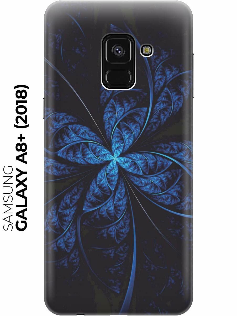Чехол - накладка ArtColor для Samsung Galaxy A8+ (2018) с принтом "Темно-синяя абстракция"