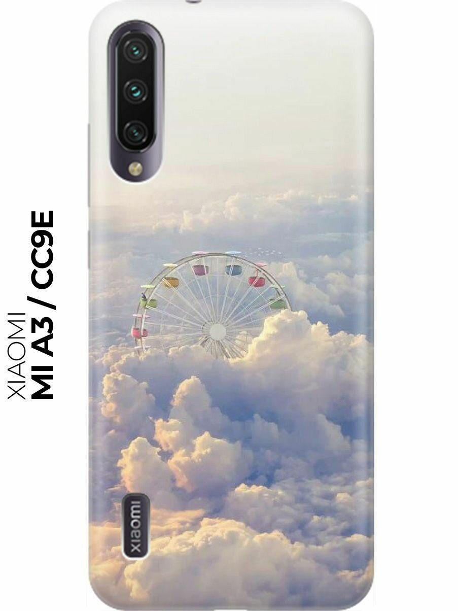 Накладка Transparent для Xiaomi Mi A3 / CC9e с принтом "Колесо обозрения в облаках"