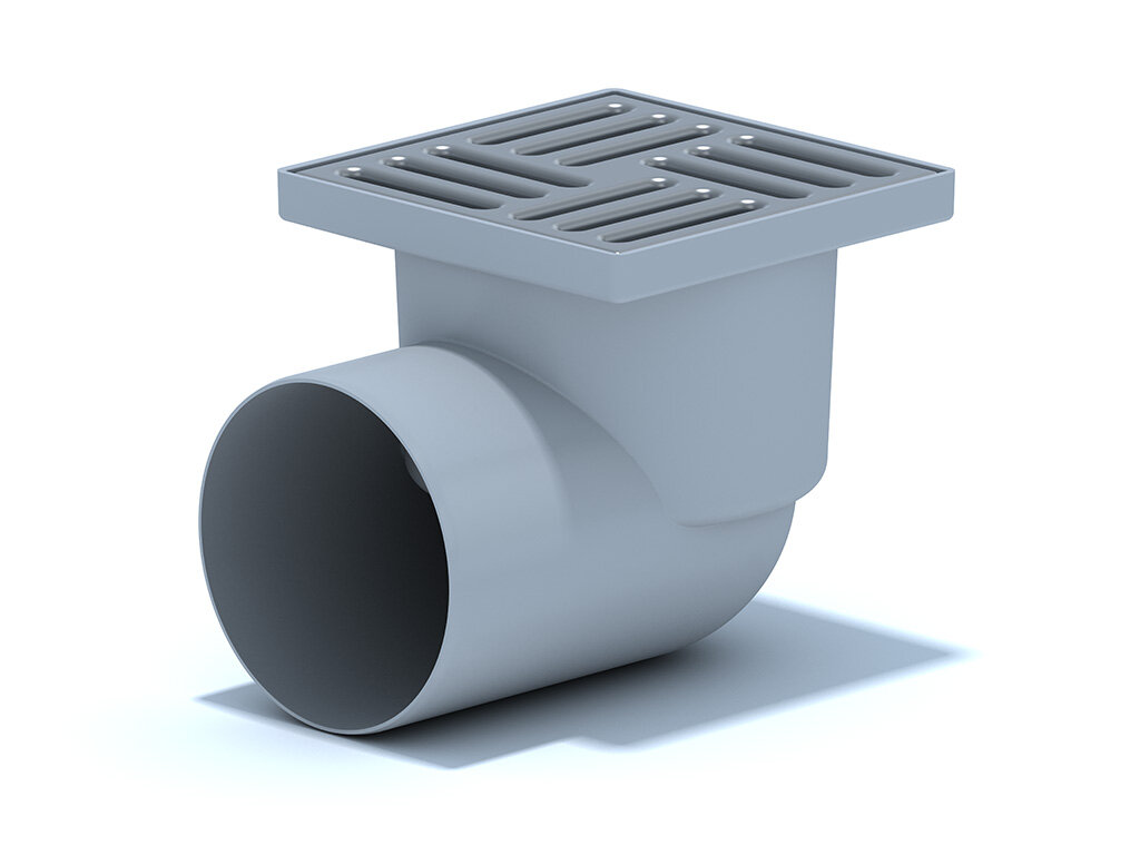 Трап гориз. вып.110, н/рег. решетка 15х15 нерж. АНИ пласт TA1112