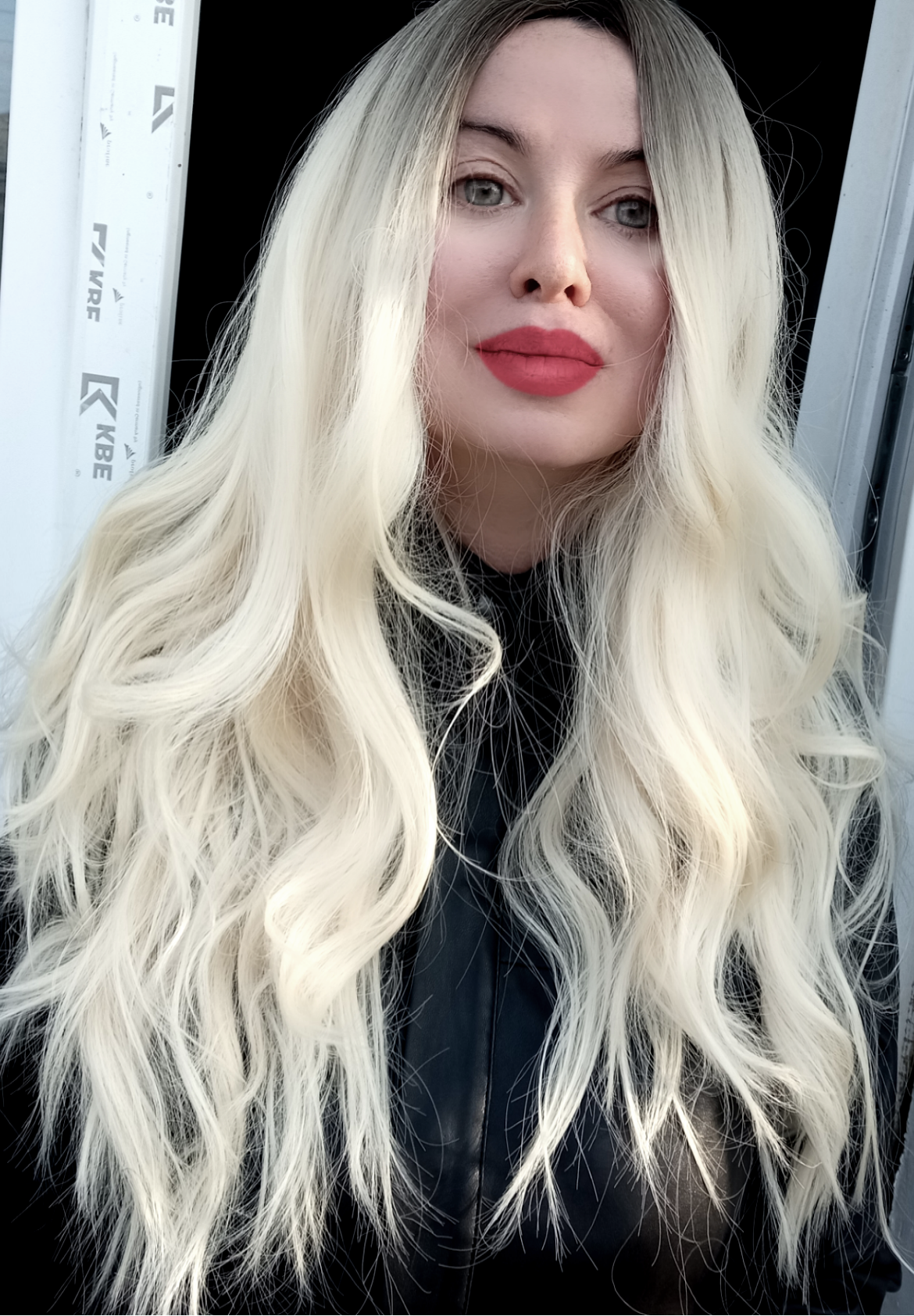 Парик блонд омбре длинный