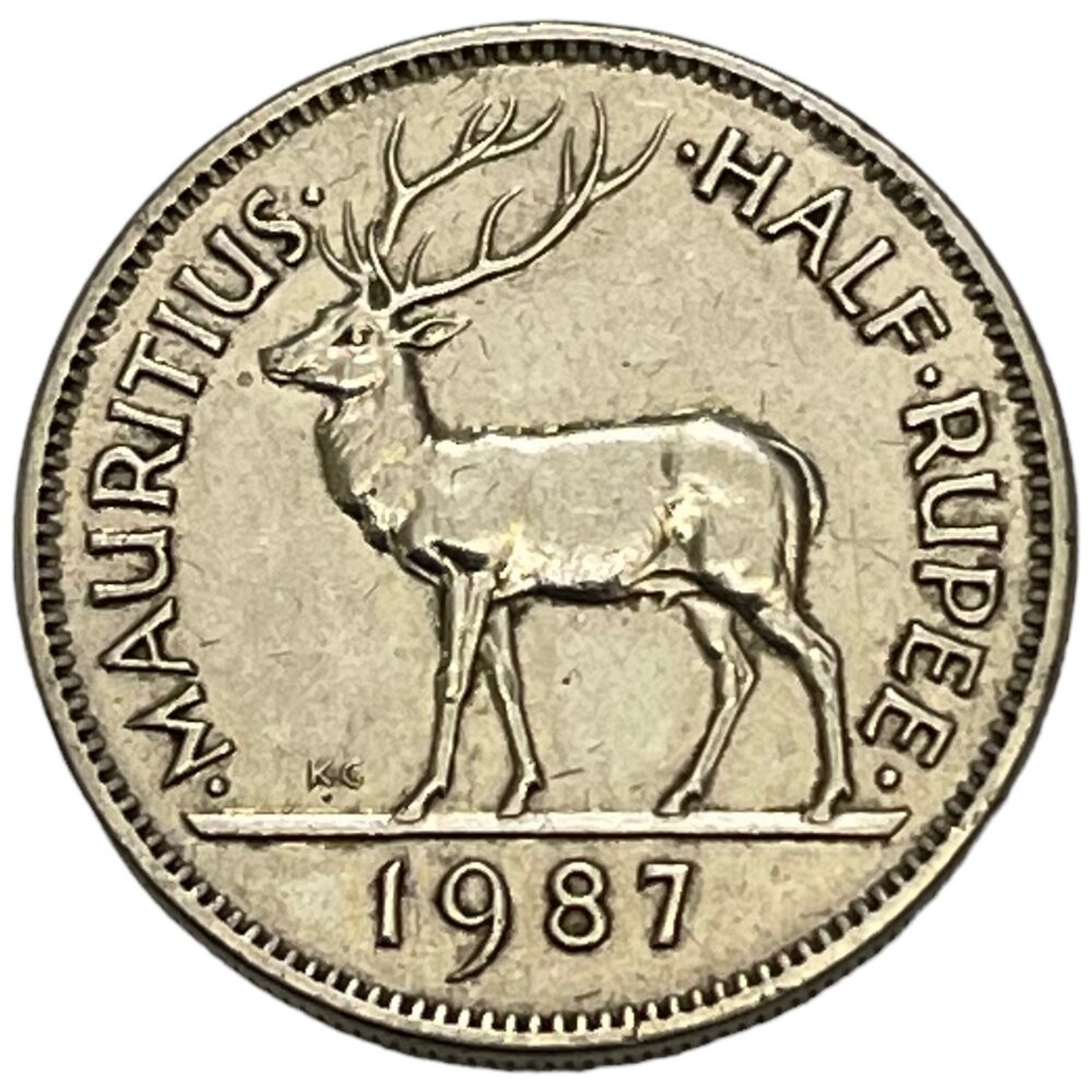 Маврикий 1/2 рупии 1987 г.