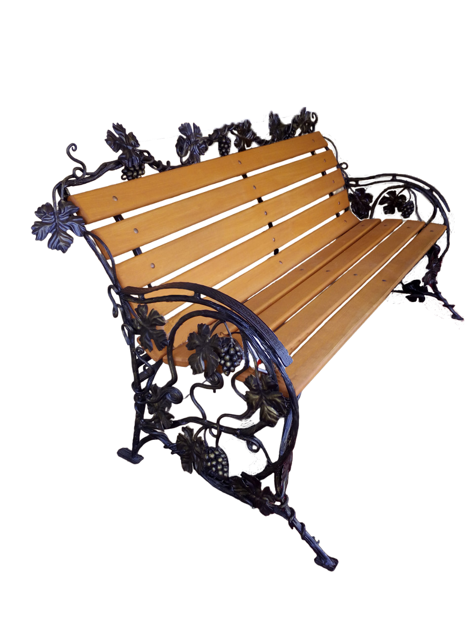 Кованая скамейка садовая, металлическая скамья, лавочка для дачи МА-21