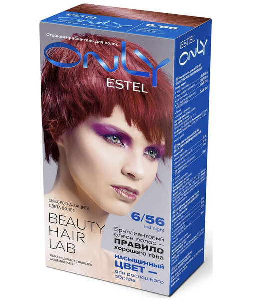 Краска для волос ESTEL Only 6/56, темно-русая, красно-фиолетовая, стойкая