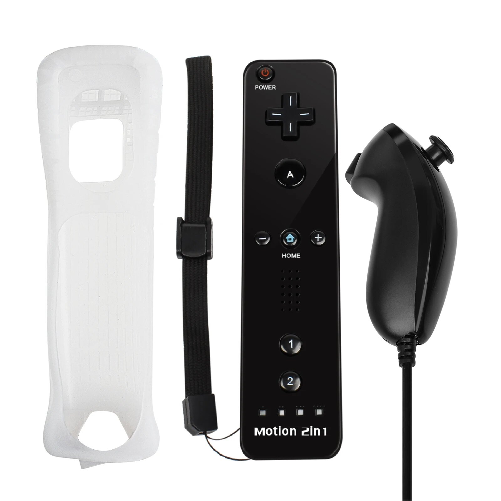 Геймпад Wii 2в1 с Motionplus, черный комплект