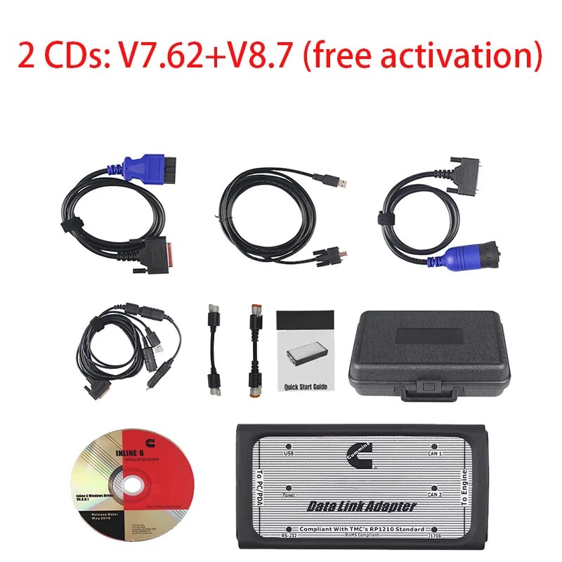 Cummins DataLink Adapter V7.62+V8.7 (free activation)