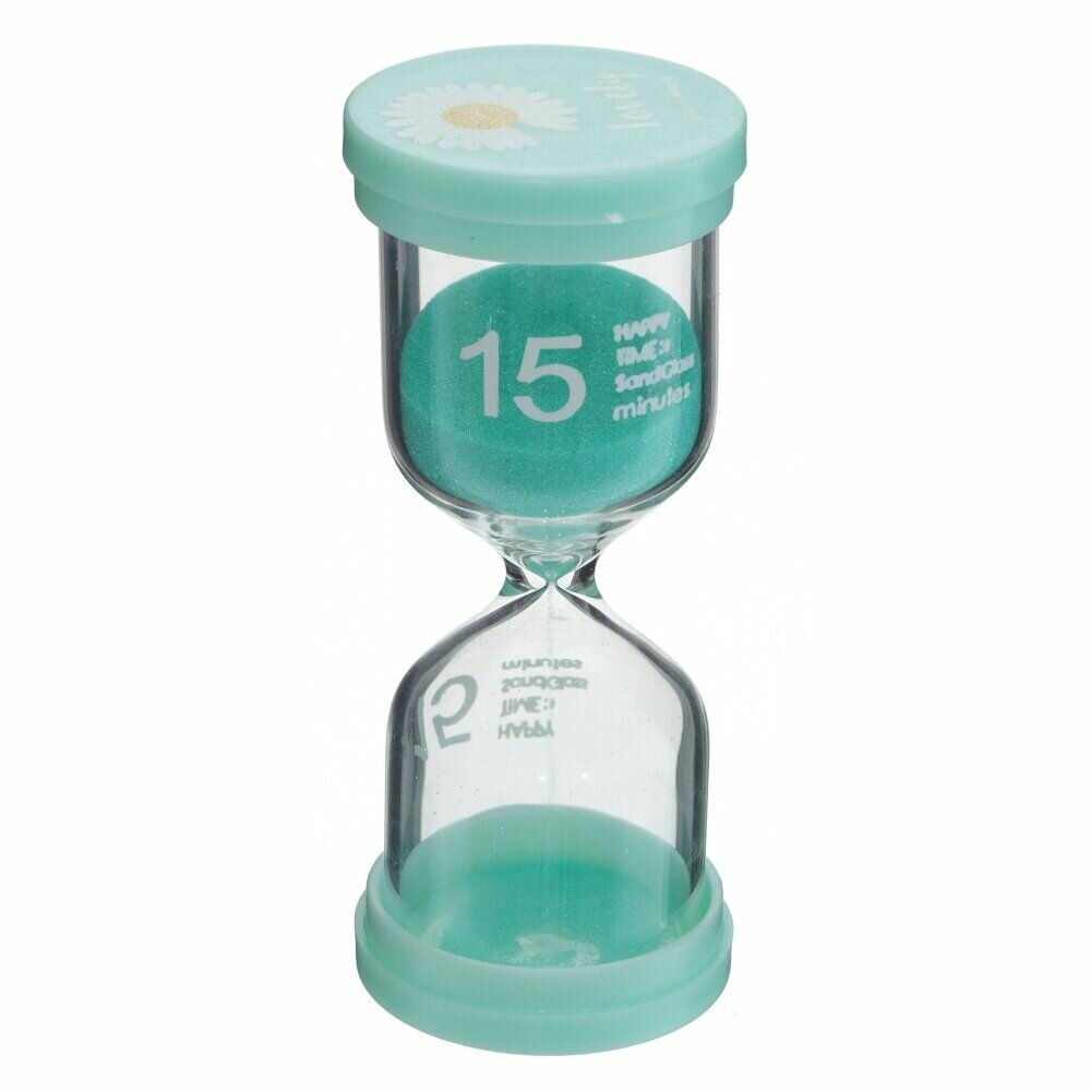 Часы песочные на 15 минут, 1 штука, 4 варианта цвета, 5х5х11 см