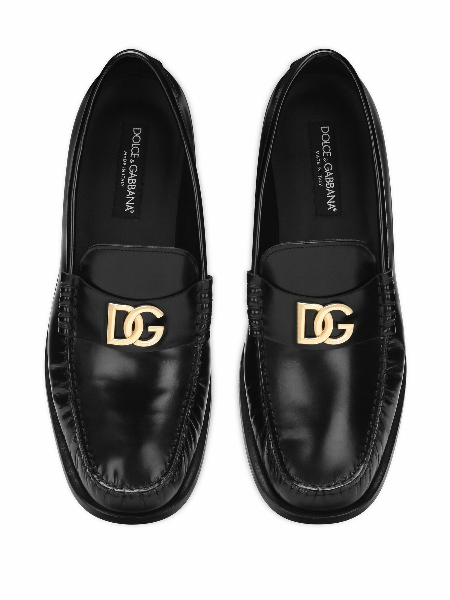 Лоферы DOLCE & GABBANA, размер 41.5 EU, black/black — фото 1
