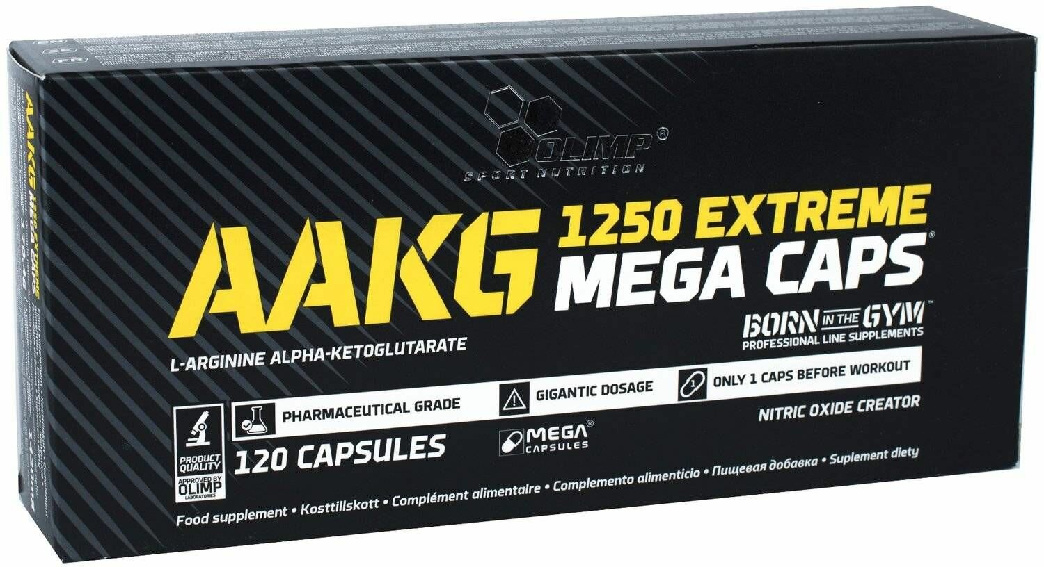 Спортивное питание Olimp "AAKG Extreme Mega", аргинин, без вкуса, 120 капсул