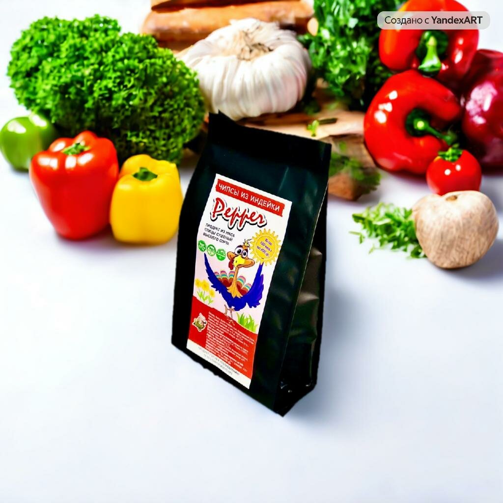 Чипсы Vassy "Pepper", из филе грудки индейки, сушеные, без ГМО 40г