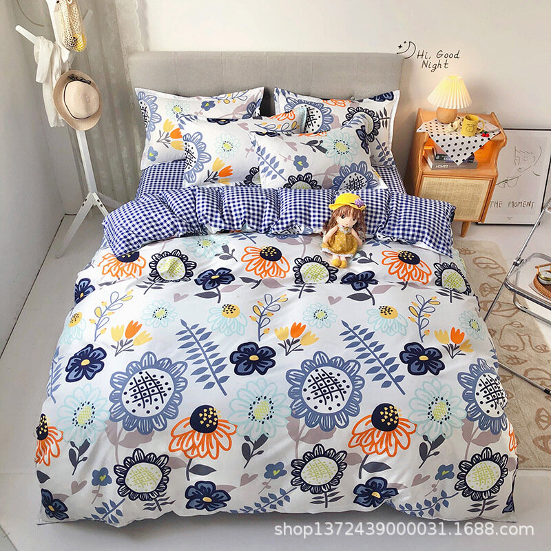 Постельное белье Sweet Dream Home Textile "Подсолнухи", хлопок, 4 предмета
