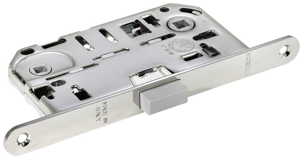 Замок магнитный Morelli, защелка дверная межкомнатная, фиксатор для двери, замок врезной IM-WC PC с ответной планкой