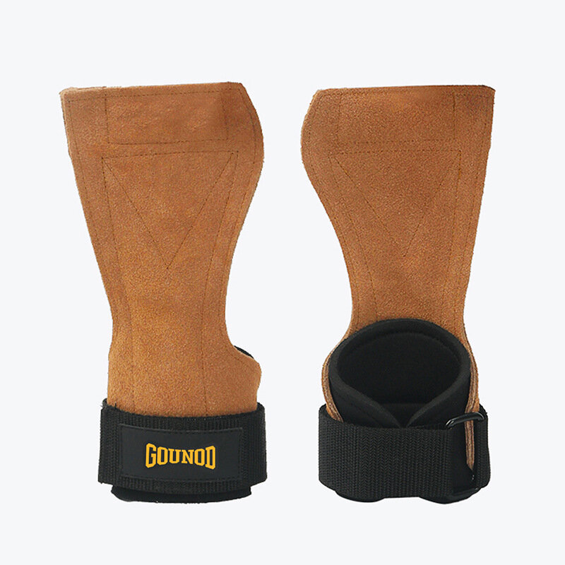 Накладки для ладоней GOUNO, воловья кожа, коричневые, нескользящие