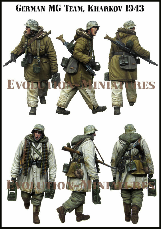 EM35204 Evolution Miniatures Расчет пулемета MG (Харьков 1943, 2 фигуры) 1/35