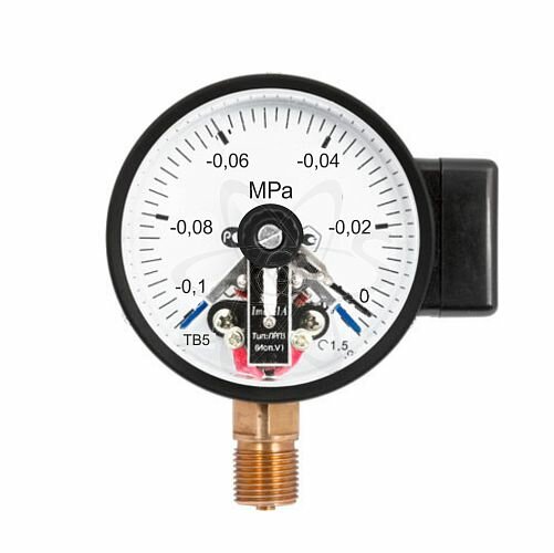 Вакуумметр электроконтактный ТВ-510.05 (-0,1.0 МPа) G1/2. кл.1.5 - росма