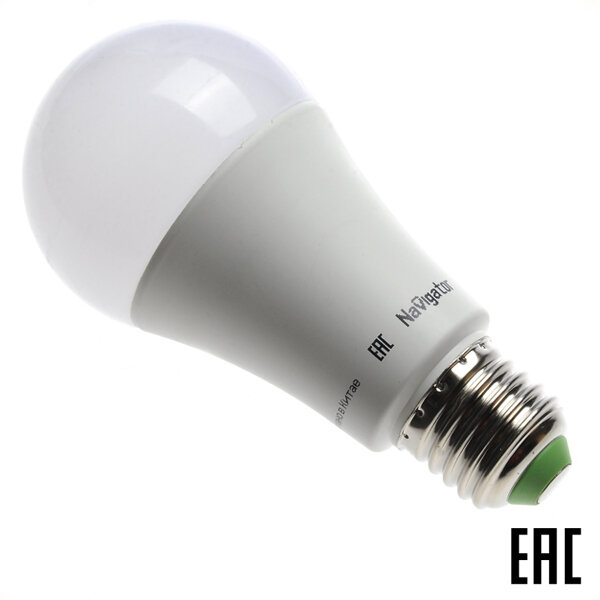 Лампа 15Вт 61200 NLL-A60-15-230-2.7K-E27 1125Лм 2700К LED "груша" т/б свет (Navigator) (14 шт. в наборе)