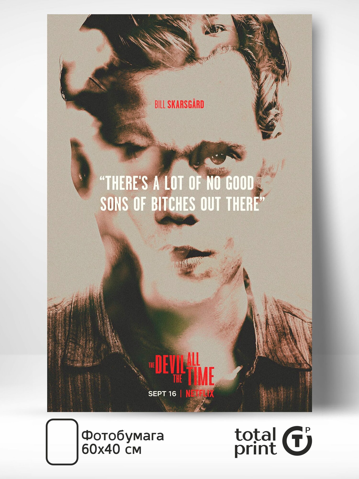 TotalPrint Постер для интерьера по фильму, 60х40см, Дьявол всегда здесь