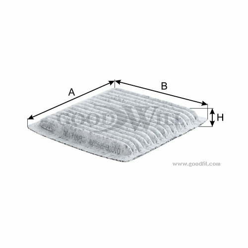 Фильтр салонный для автомобиля Daihatsu, GOODWILL AG 171 CFC (1 шт.)