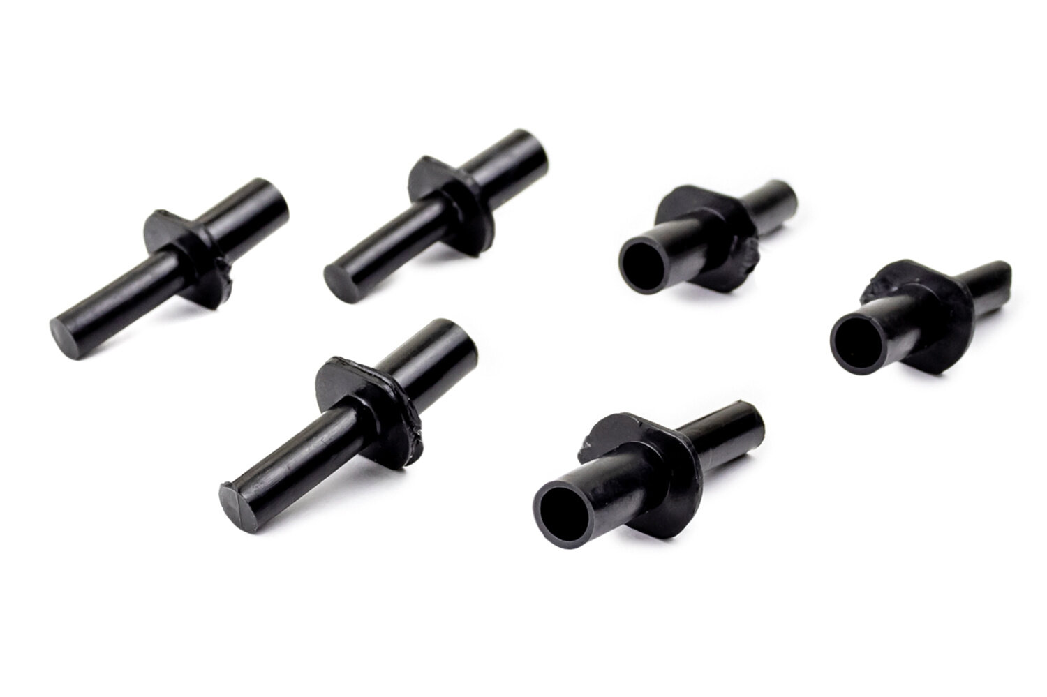 Черные клипсы (6шт) крепления внешних пластиковых порогов для Лада Калина Спорт и рамки бокового окна для ВАЗ 2110