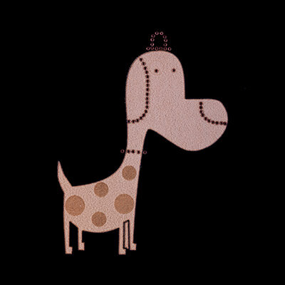 RTM-172 термотрансфер пёсик бежевый 90 x 123 мм для ткани футболок и изделий из хлопка