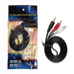Кабель Jack 3,5 - 2RCA 1,5м