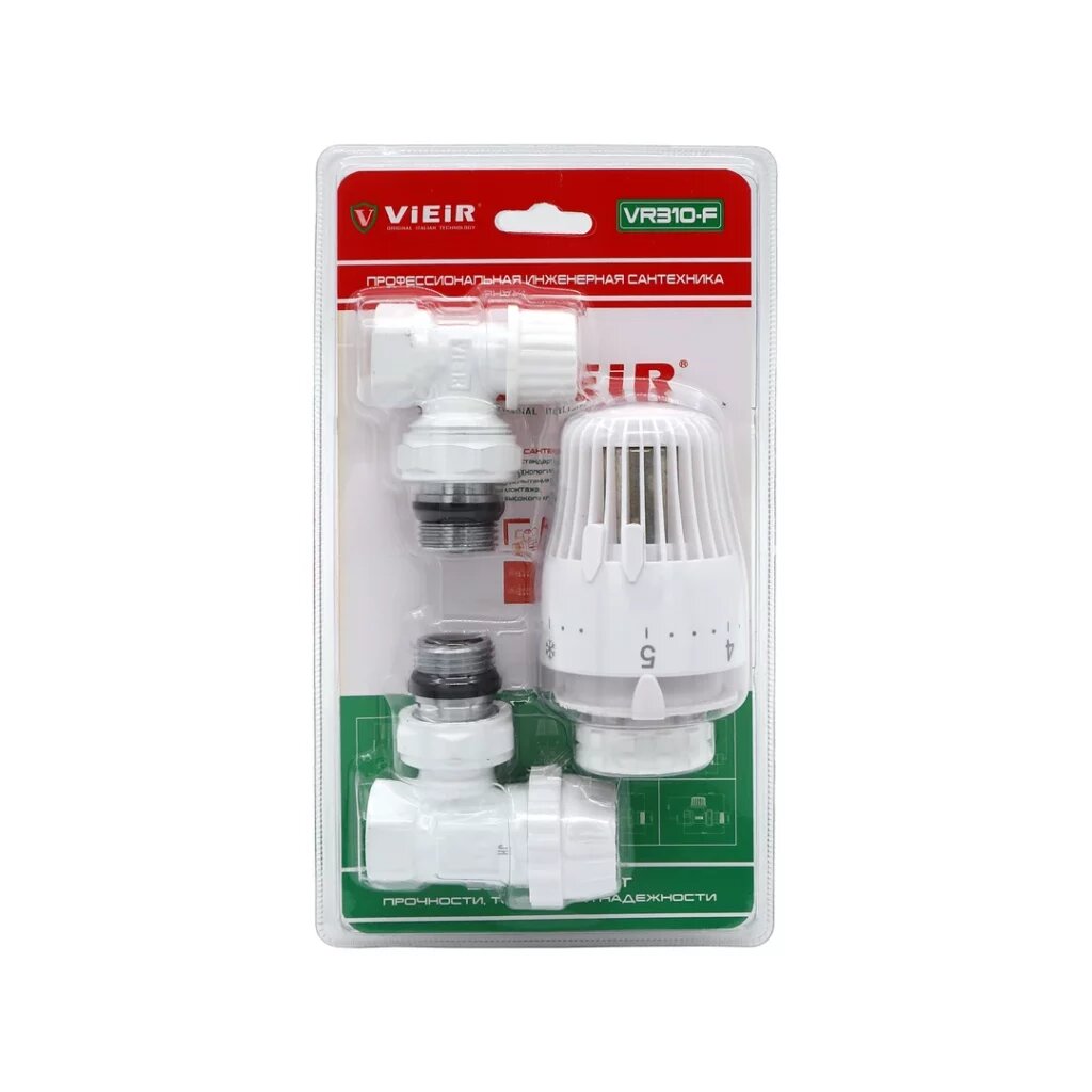 Комплект терморегулирующий для радиаторов 1/2″ угловой Vieir VR310-F