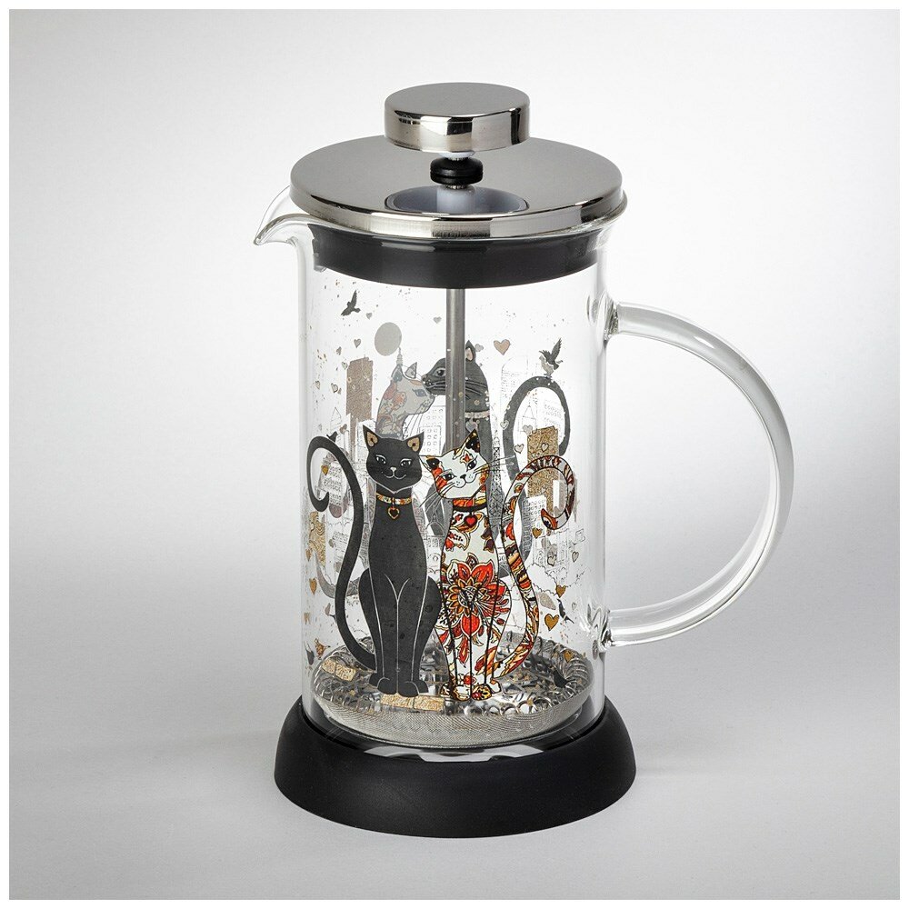 Френч-пресс agness "Парижские коты" 350 мл