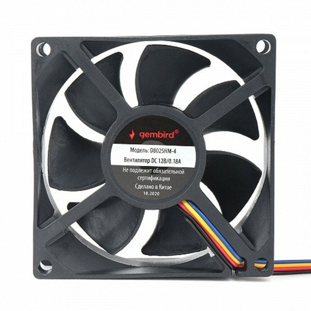 Корпусный вентилятор Gembird D8025HM-4 3000RPM 80 x 80 x 25 мм, 1 шт.