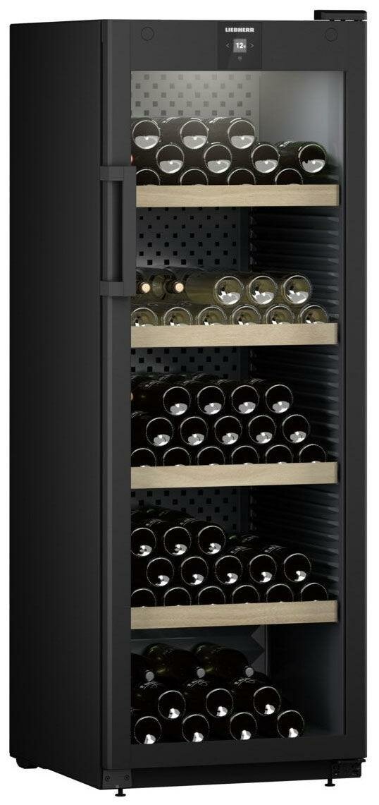 Винный шкаф LIEBHERR WPbl 5001-20 черный, 168.4x59.7x76.3 см, 196 бордо