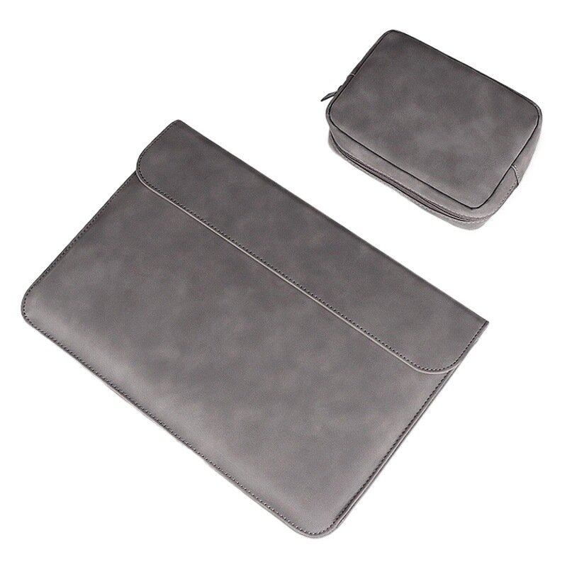 Чехол для ноутбука, для Apple MacBook, ASUS Air, светло-серый, вертикальный, с блоком питания