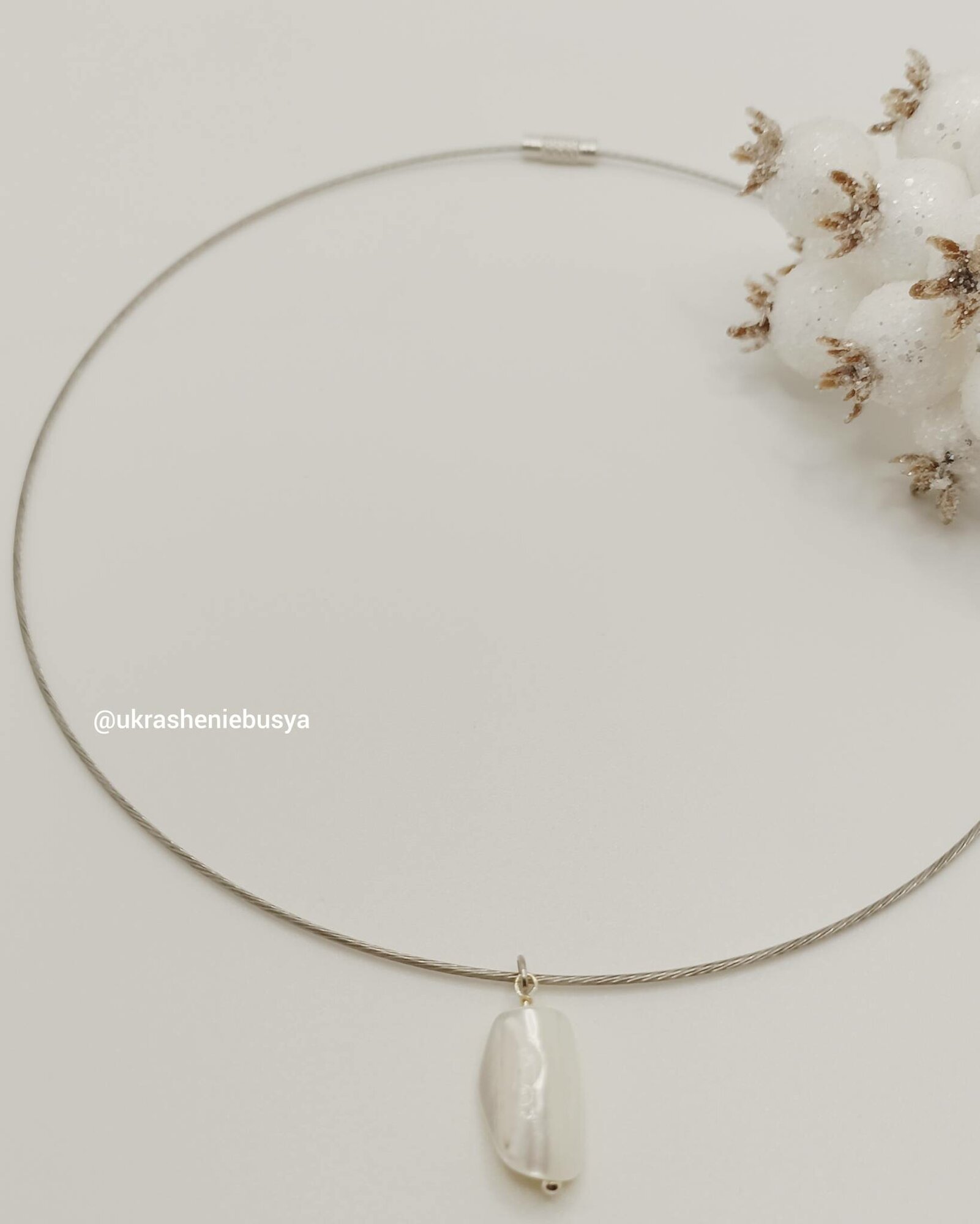 Чокер, перламутр, комплект